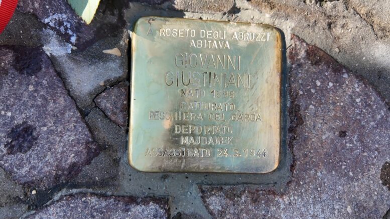 Roseto degli Abruzzi: una pietra d'inciampo per Giovanni Giustiniani