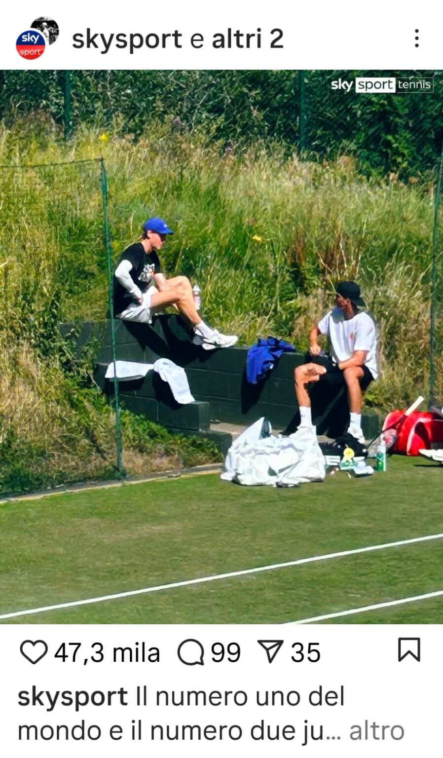 Prima del trionfo a Wimbledon Sinner si è allenato con l'abruzzese ...